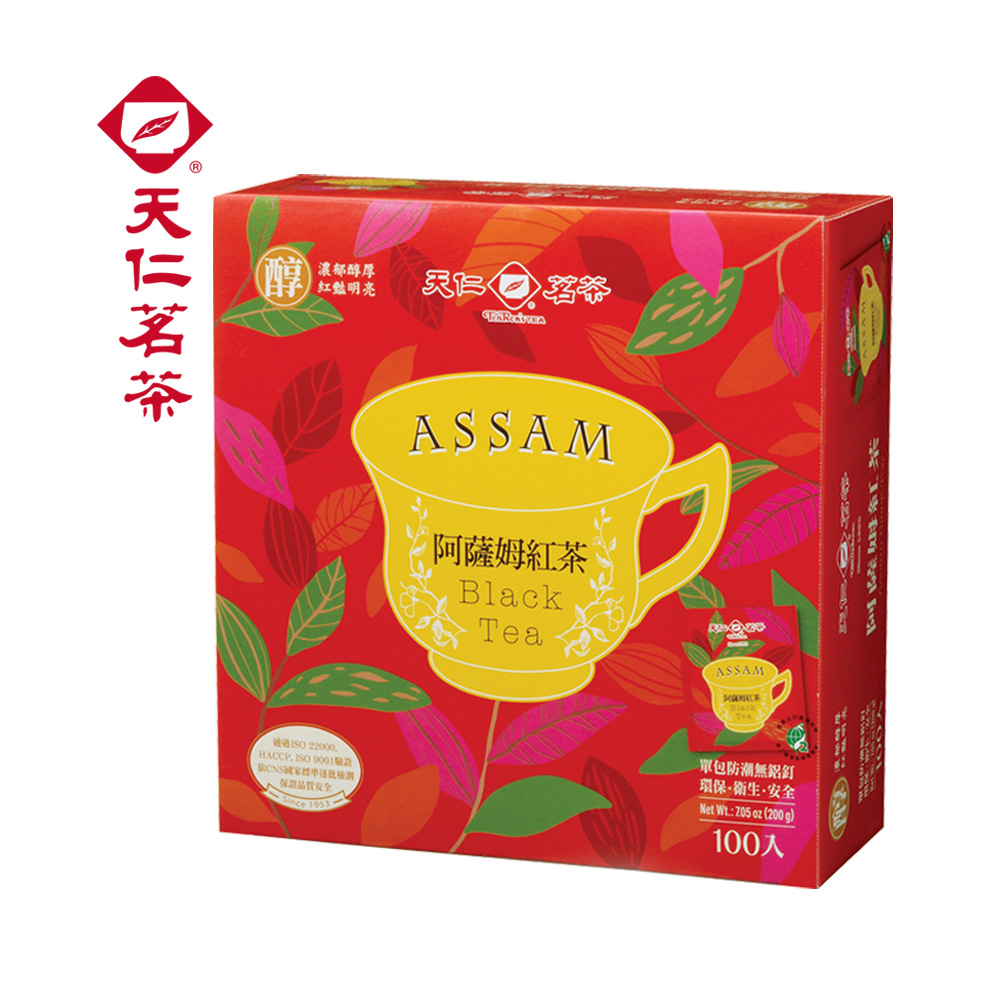 【天仁茗茶】天仁阿薩姆紅茶袋茶防潮包100入-momo購物網